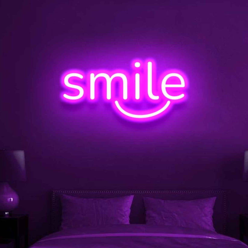 Smile Neon Sign - Radiate Joy with Neon Brilliance – Neon Walls