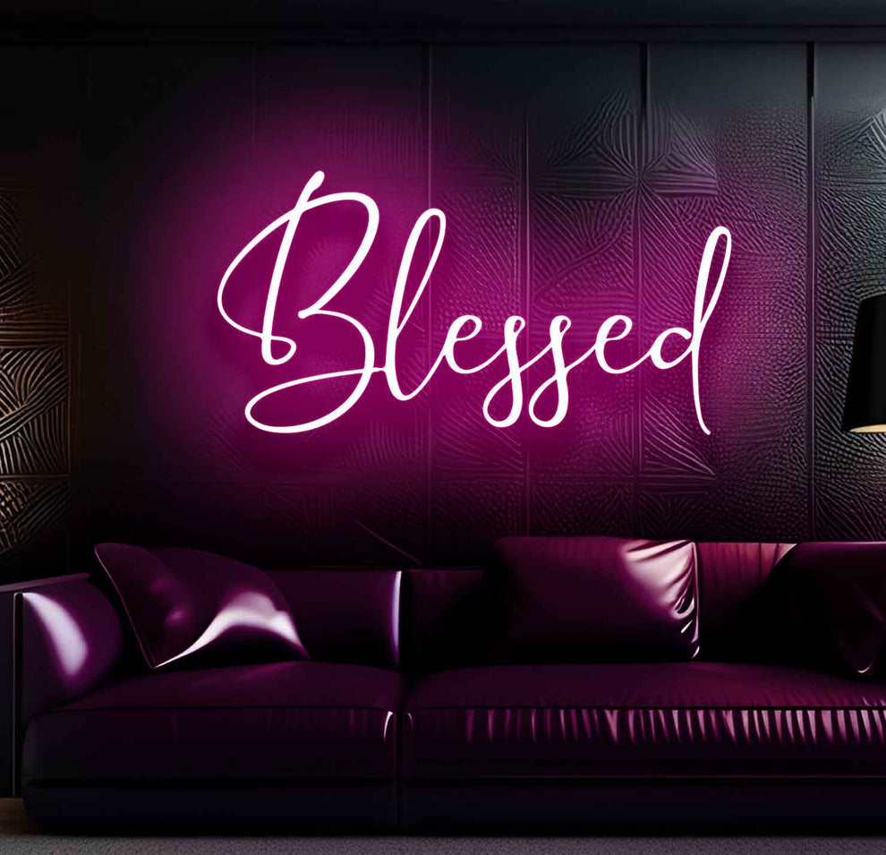 Blessed Neon Sign (Big Size) - Radiate with Neon Brilliance – Neon Walls