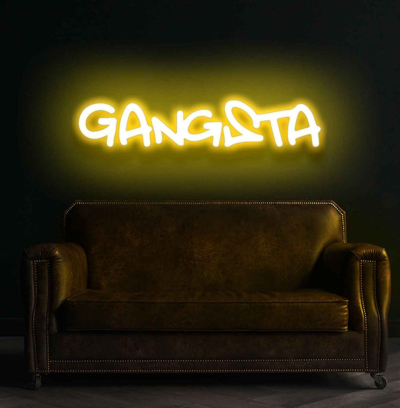 Gangsta Neon Sign - Embrace Urban Vibes with Neon Brilliance – Neon Walls