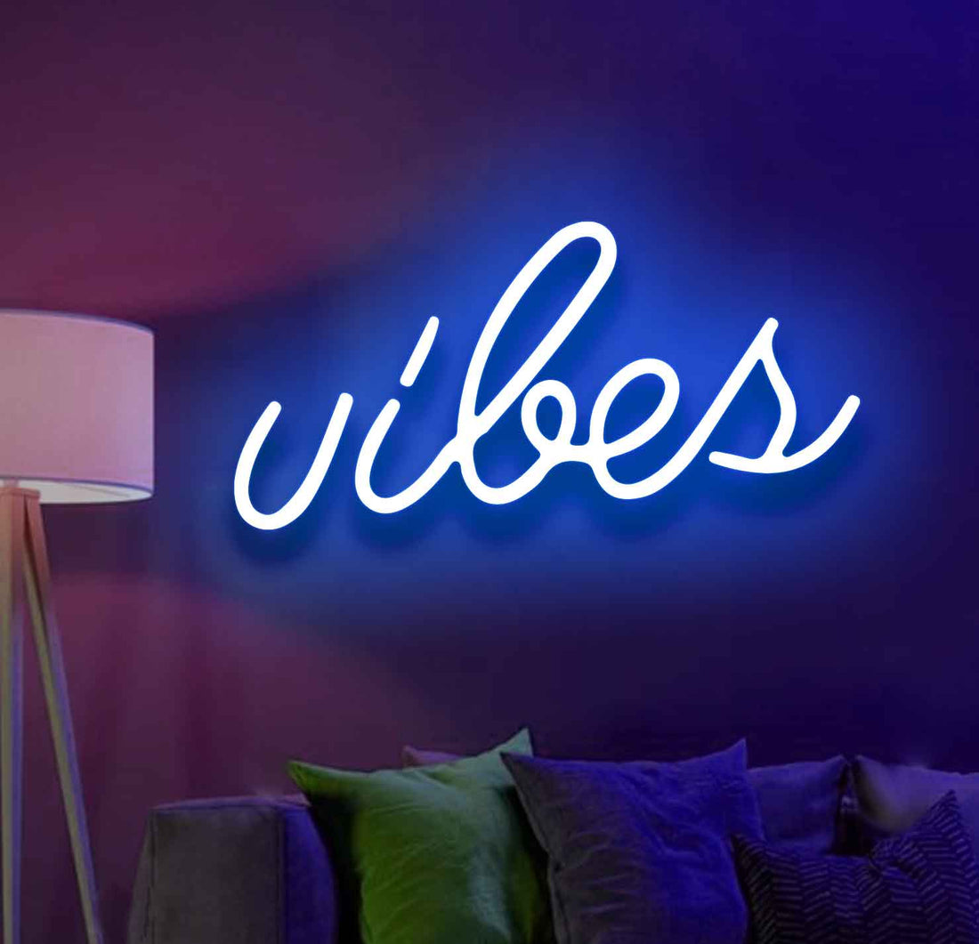 Neon Light Vibes Sign - Embrace Positive Vibes with Neon Brilliance ...