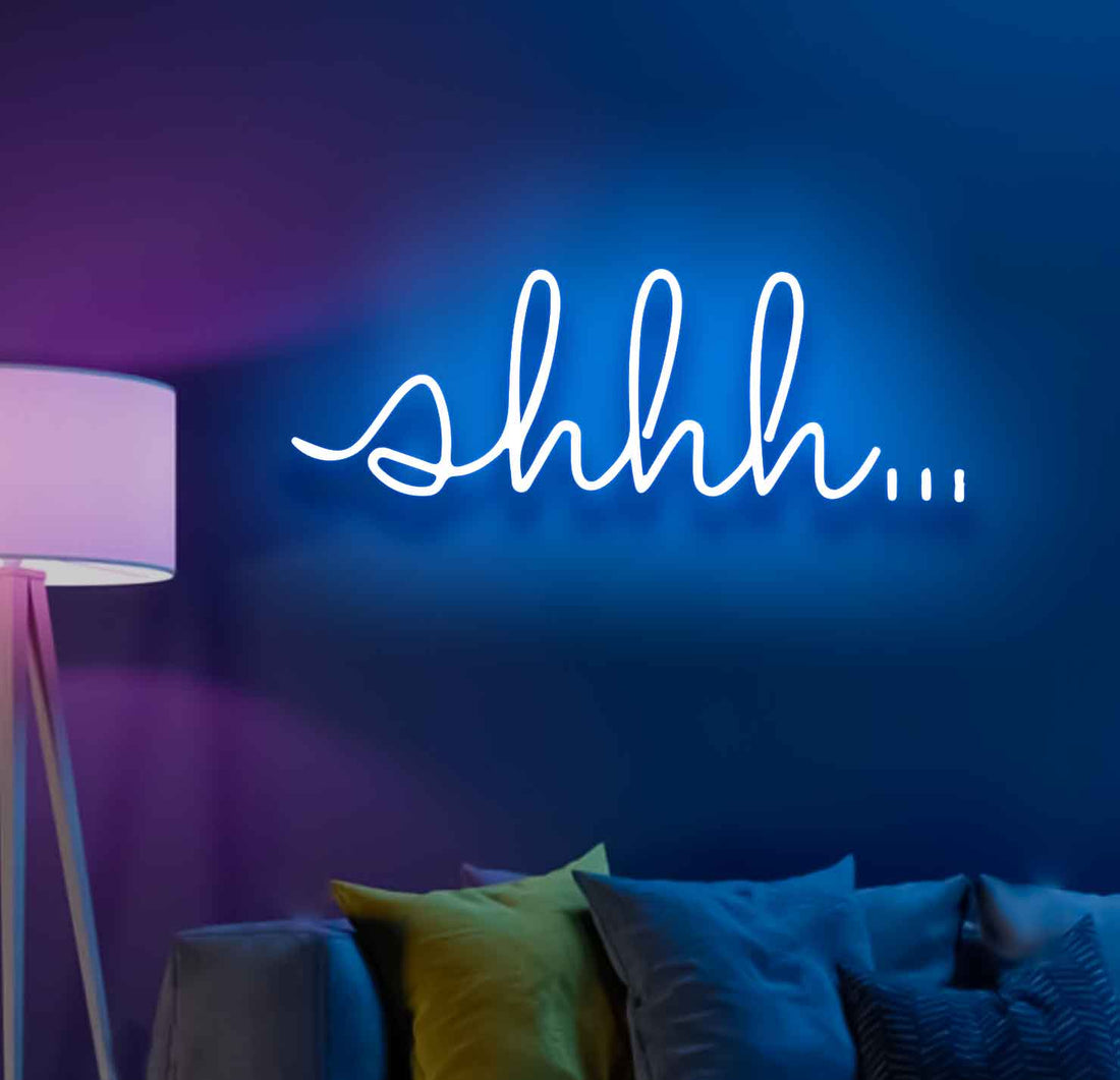 Neon Light Shhh,,, Sign - Embrace Quiet Elegance with Neon Brilliance ...