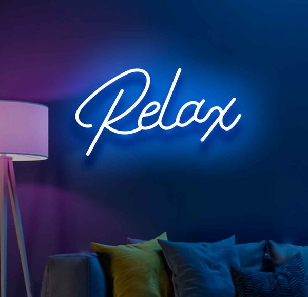 Neon Light Relax Sign - Unwind with Neon Brilliance – Neon Walls