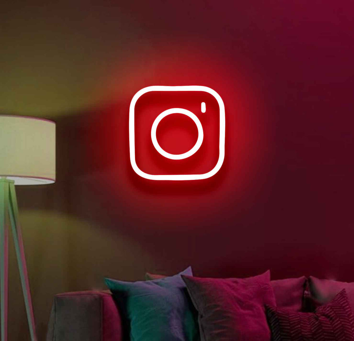 Instagram Logo Neon Sign - A Vibrant Fusion of Social Media – Neon Walls