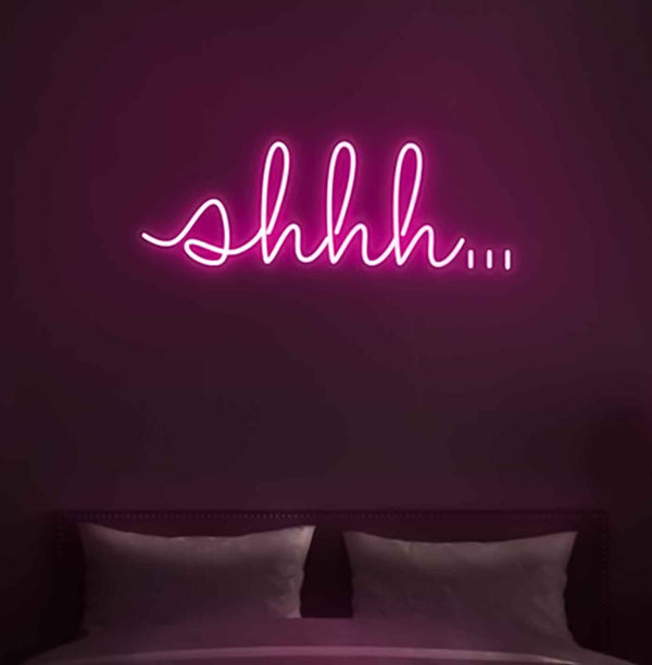 Neon Light Shhh,,, Sign - Embrace Quiet Elegance with Neon Brilliance ...