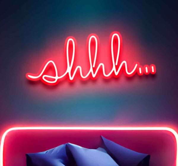 Neon Light Shhh,,, Sign - Embrace Quiet Elegance with Neon Brilliance ...