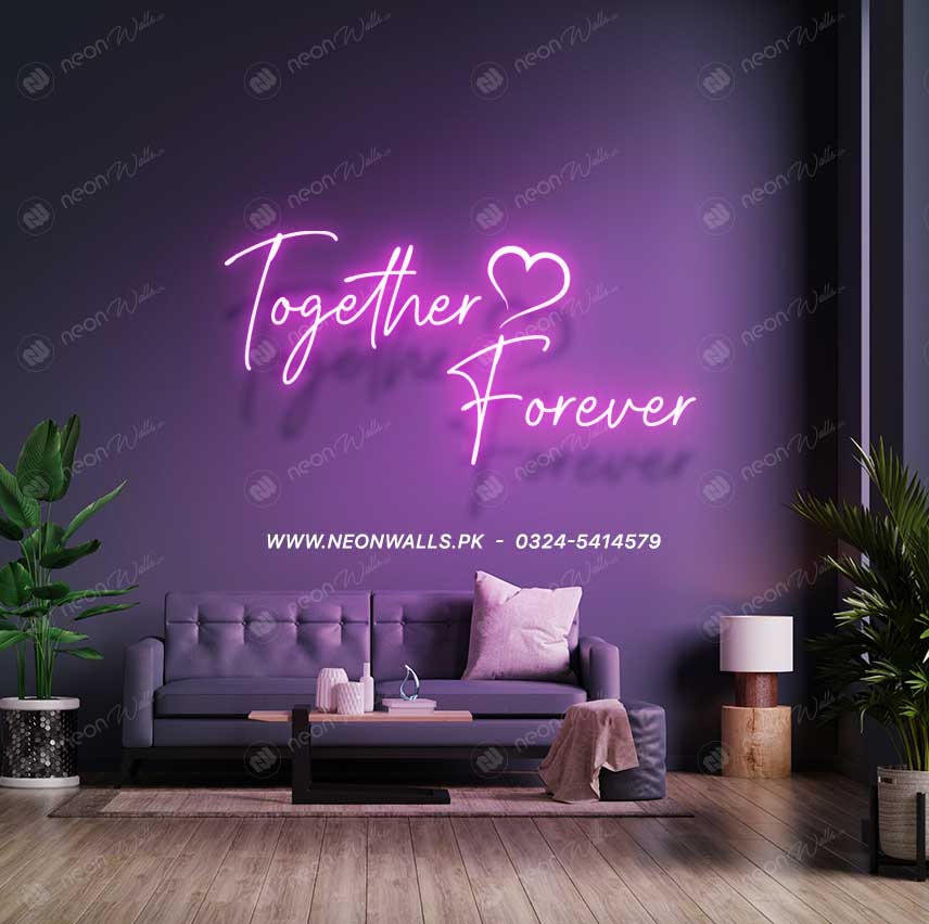 Neon Light Together ️ Forever Couple Sign - Embrace Love Neon Sign ...